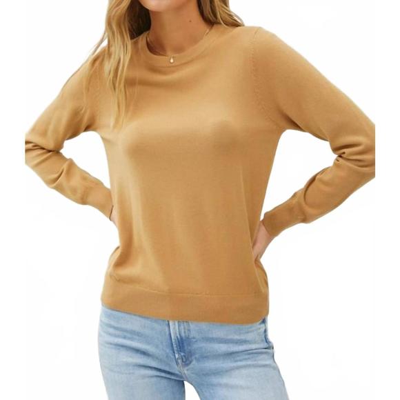 BE COOL | Sweaters | New Be Cool Crew Neck Sweater In Camel | Poshmark